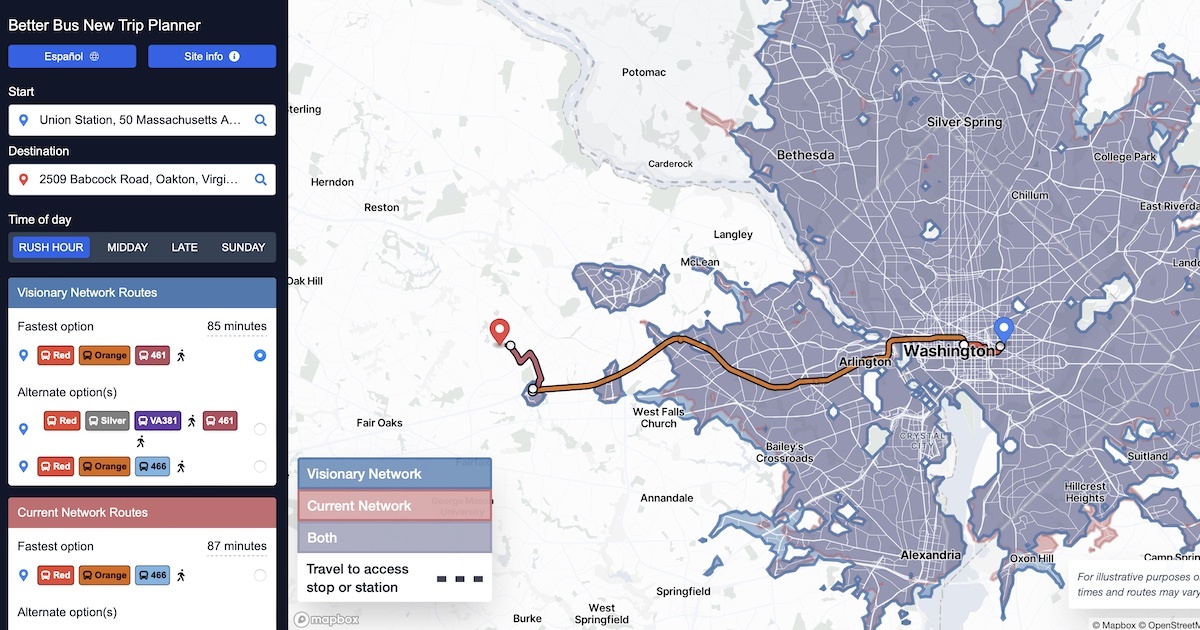 New Trip Planner for Metro's Proposed 2025 Better Bus Network